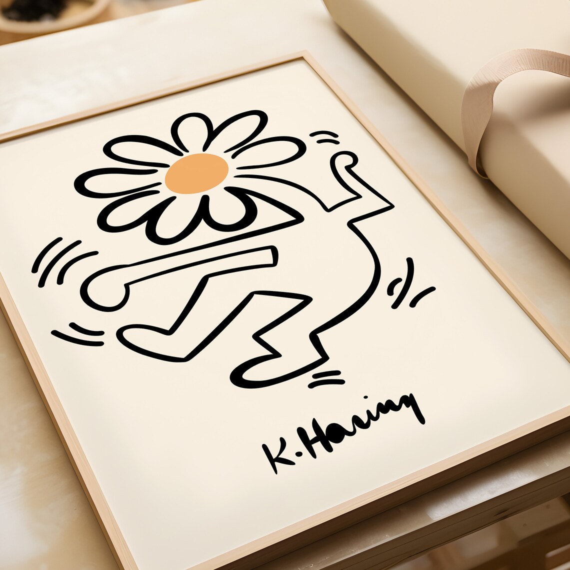 Keith Haring Flower Dancing Poster Giclee Wall Art Print Home Decor ...