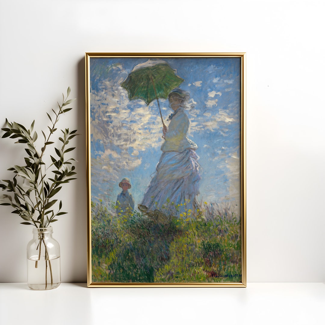 Claude Monet : the Promenade, Woman With a Parasol 1875 Impressionism ...