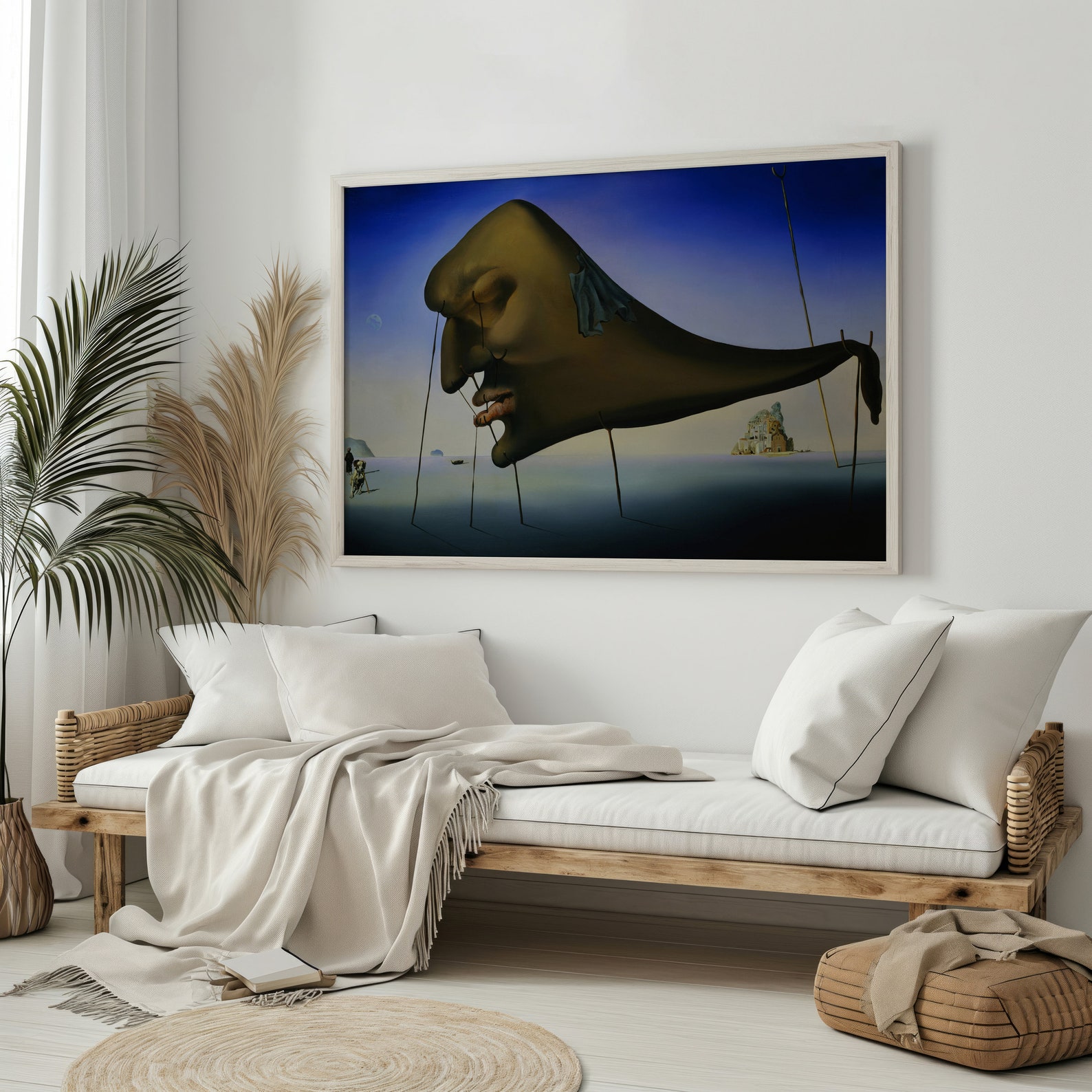 Salvador Dali : Sleep 1937 Surrealism Symbolic Painting Giclee Wall Art ...