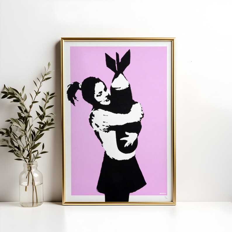Banksy : Bomb Love 2004 Graffiti Art Street Art Wall Art Print Home ...