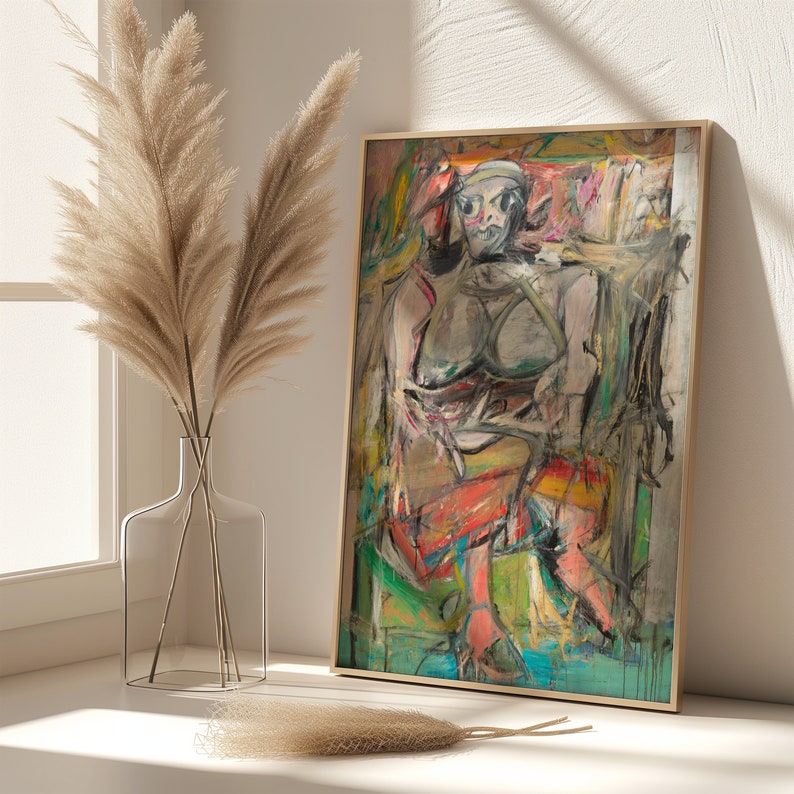 Willem De Kooning : Woman I 1950-52 Abstract Expressionism Giclee Wall ...