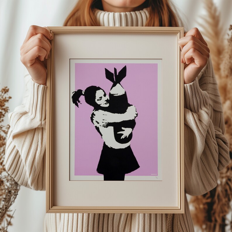 Banksy : Bomb Love 2004 Graffiti Art Street Art Wall Art Print Home ...
