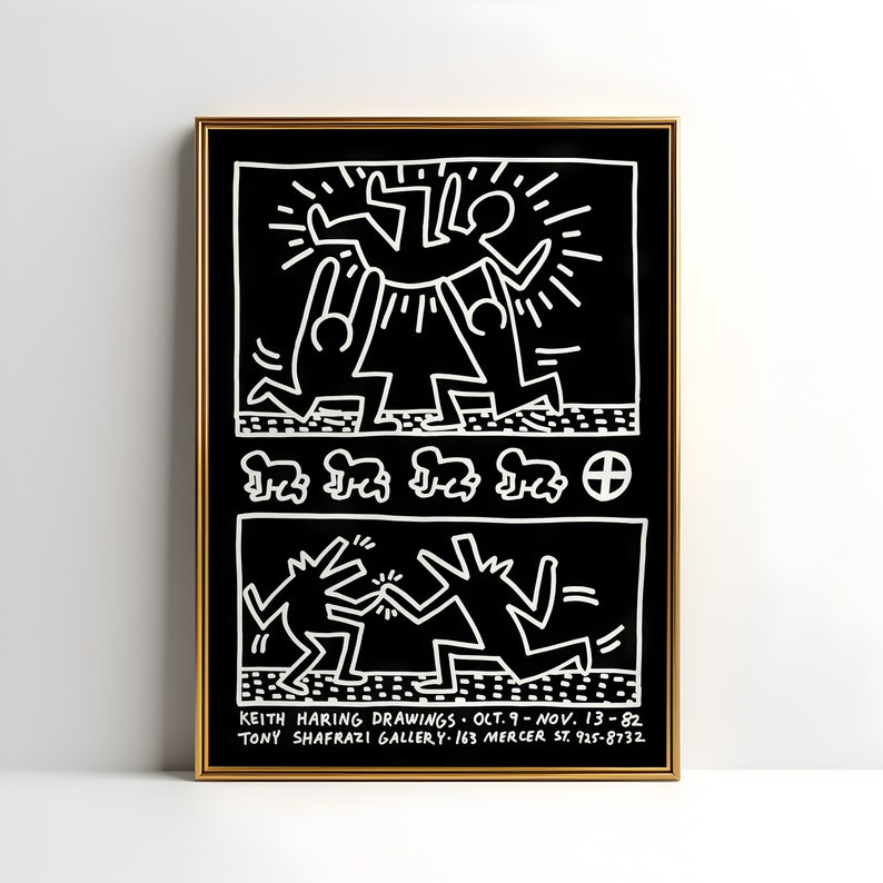 Keith Haring Drawings 1982 Poster Art Print Giclee Wall Art Print Home ...