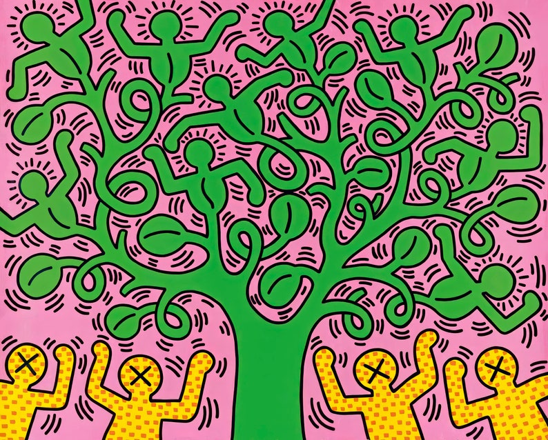 Keith Haring : Tree of Life 1985 Neo-expressionism Pop Art Giclee Wall ...