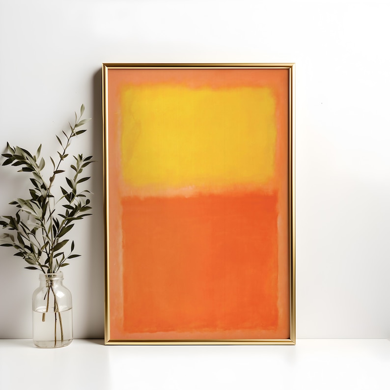 Mark Rothko : Orange and Yellow 1956 Abstract Expressionism Giclee Wall ...