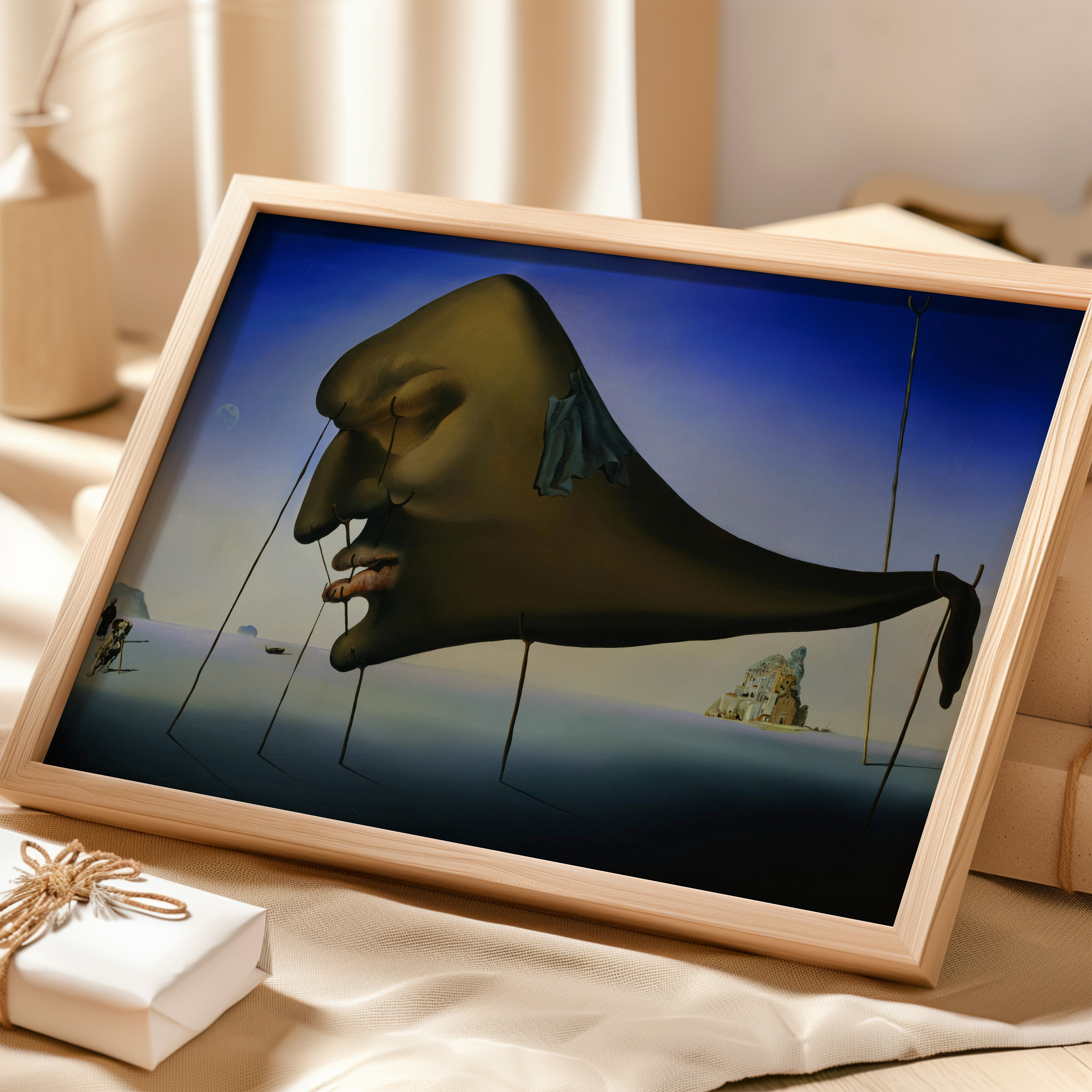 Salvador Dali : Sleep 1937 Surrealism Symbolic Painting Giclee Wall Art ...