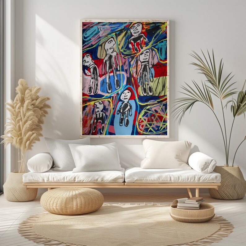 Jean Dubuffet : Zône Habitée 1980 Art Brut Figurative Giclee Wall Art ...