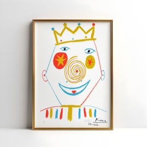 Pablo Picasso : the Clown le Clown 1962 Lithography Giclee Wall Art ...