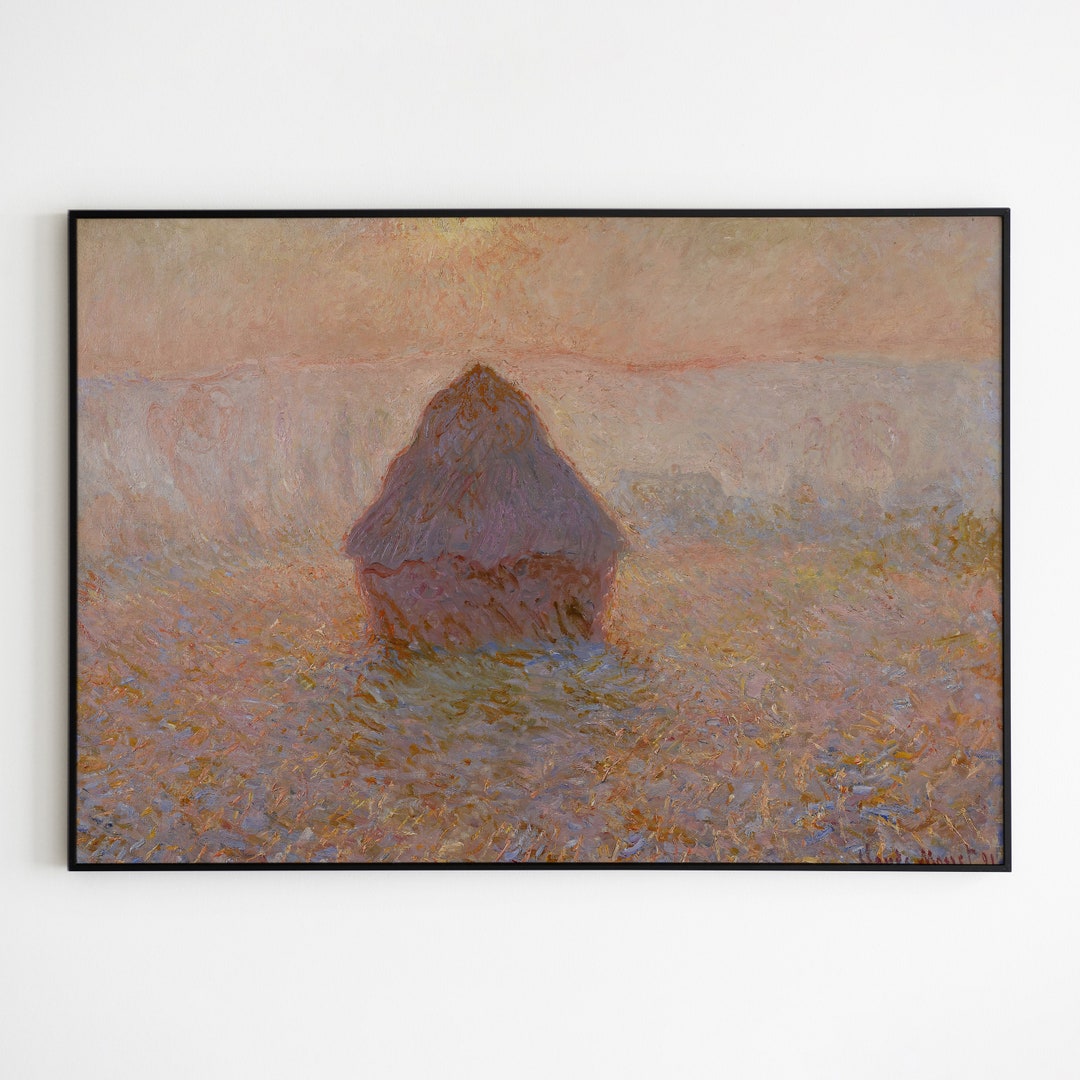 Claude Monet : Wheatstack sun in the Mist From 'haystacks' 1891 ...