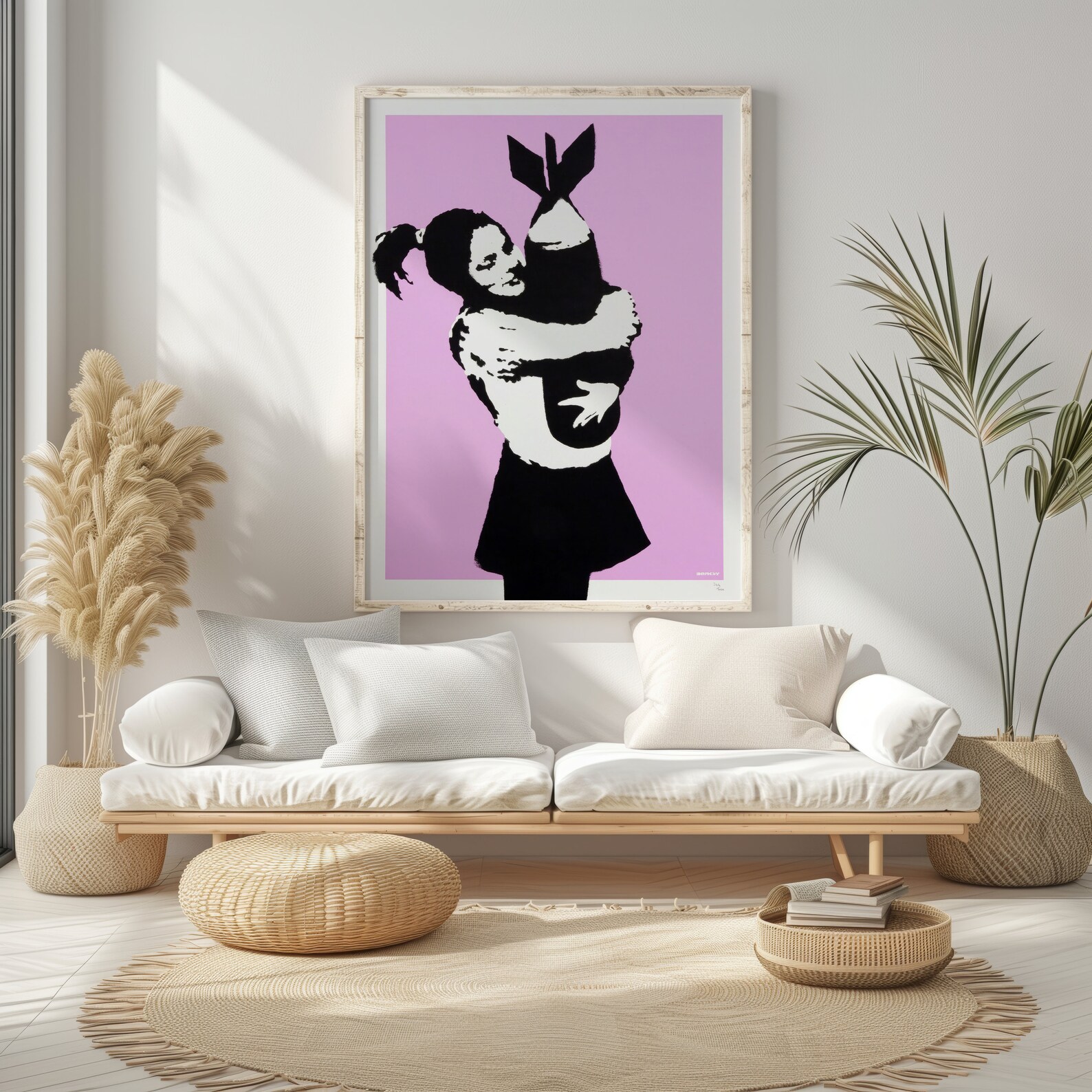 Banksy : Bomb Love 2004 Graffiti Art Street Art Wall Art Print Home ...