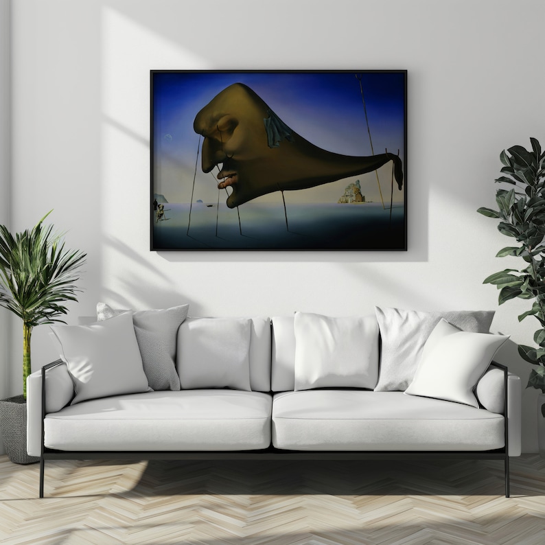 Salvador Dali : Sleep 1937 Surrealism Symbolic Painting Giclee Wall Art ...