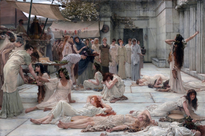 Lawrence Alma-tadema : Women of Amphissa 1887 Romanticism Genre ...