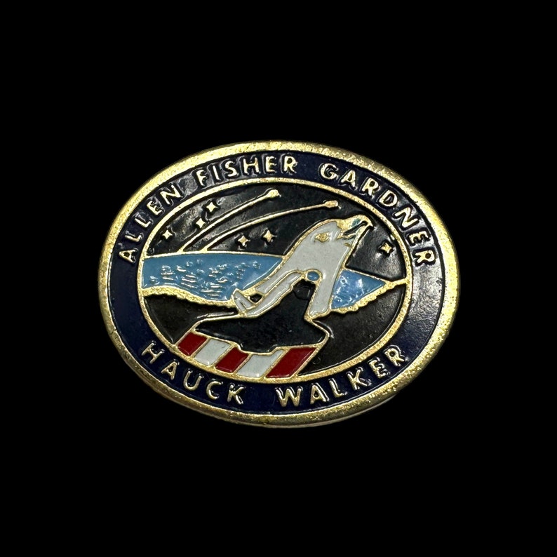 1984 NASA STS-51-A Mission Pin: Space Shuttle Discovery, Vintage ...