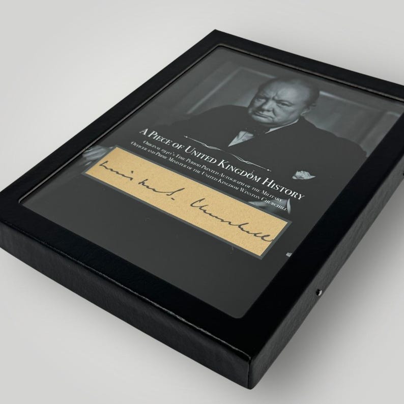 Winston Churchill Signature | 1940s British History Display - Etsy