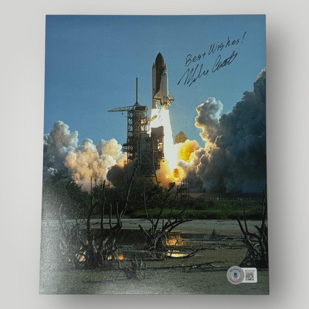 Michael Coats Autographed NASA Space Shuttle Discovery Photo (C.O.A ...