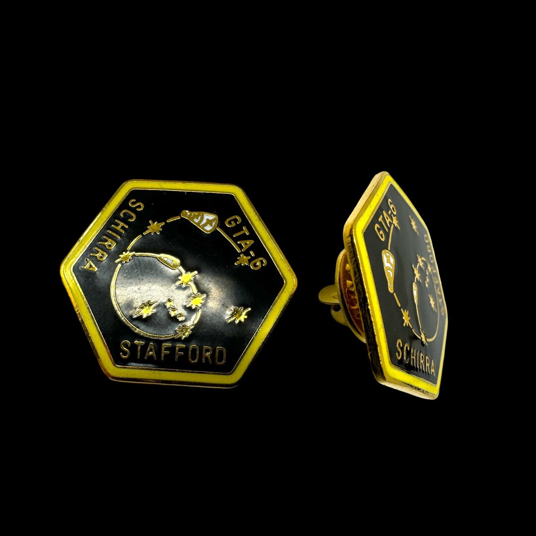 RARE Original Gemini 6 Mission Pin first Rendezvous in Space Vintage ...