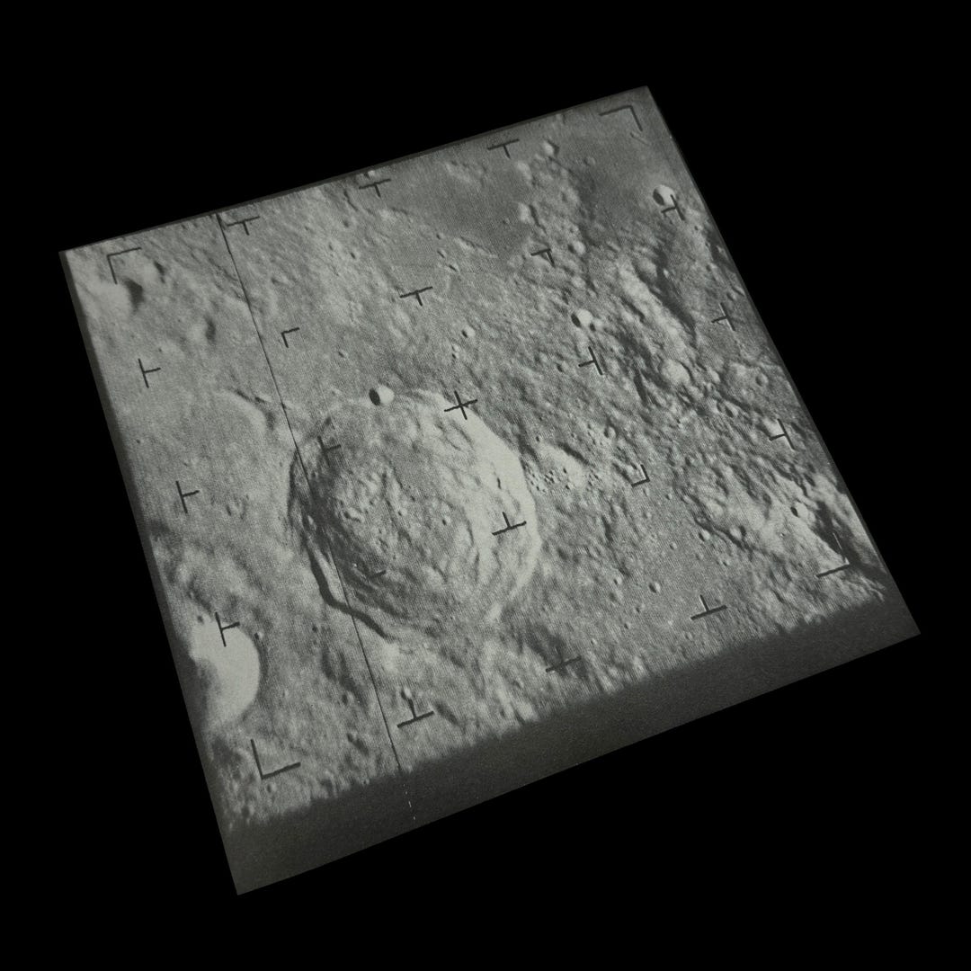 Rare 1966 NASA Ranger 8 Lunar Map Plate: Apollo Program History (C.O.A ...