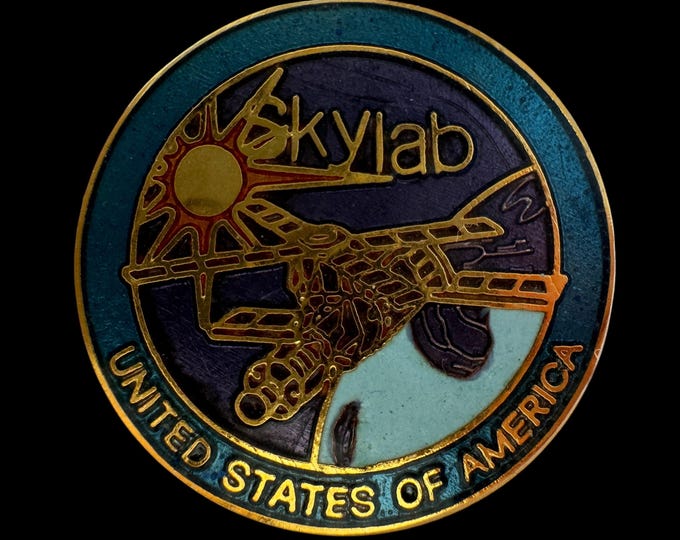 Original NASA Skylab Space Station Program 1973-1979 Vintage Mission Pin Astronaut U.S. Space ...