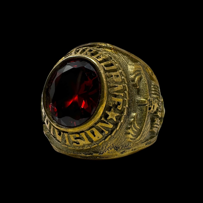Vintage 10K Gold 101st Airborne Ring: 1960s-70s Army Paratrooper Ring ...