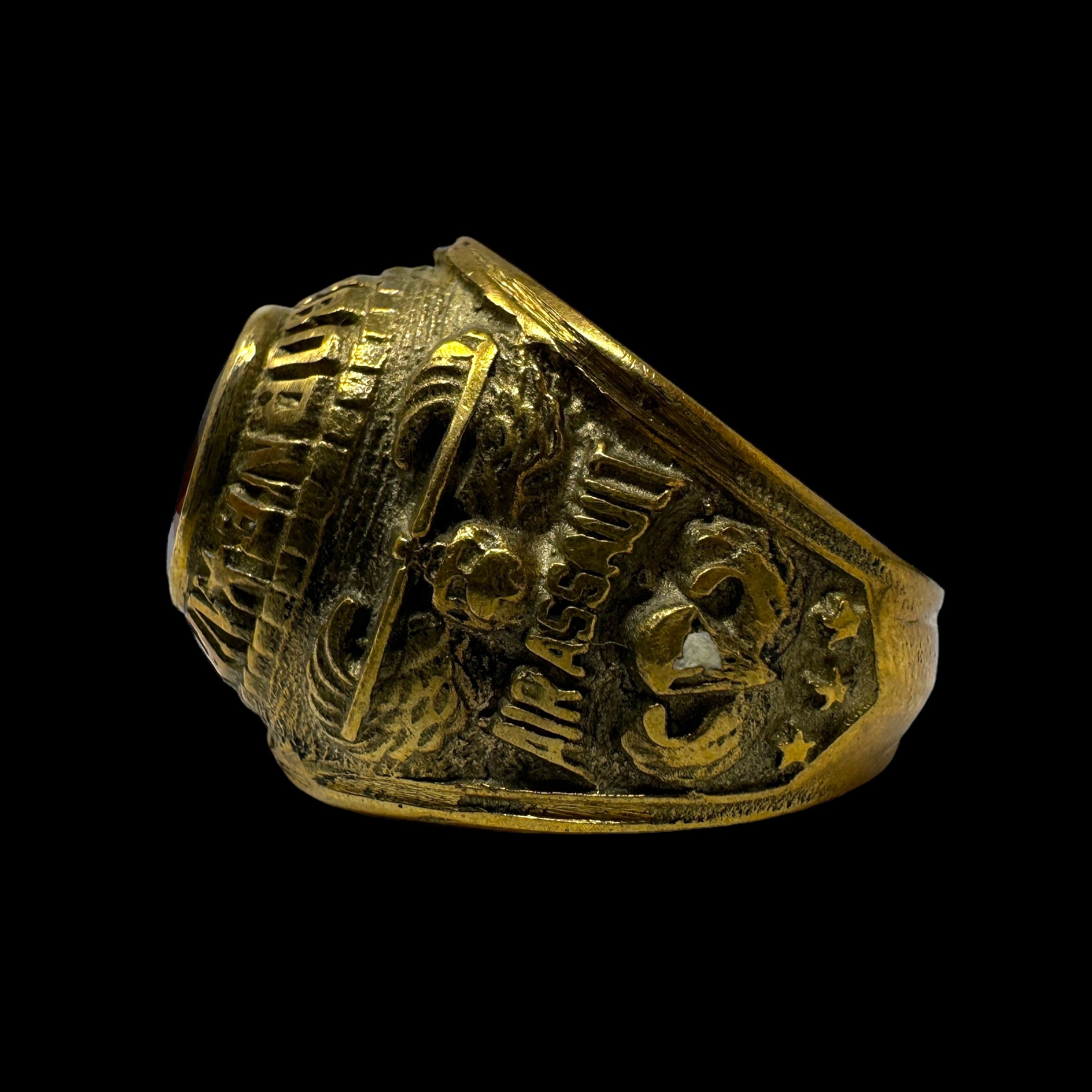 Vintage 10K Gold 101st Airborne Ring: 1960s-70s Army Paratrooper Ring ...