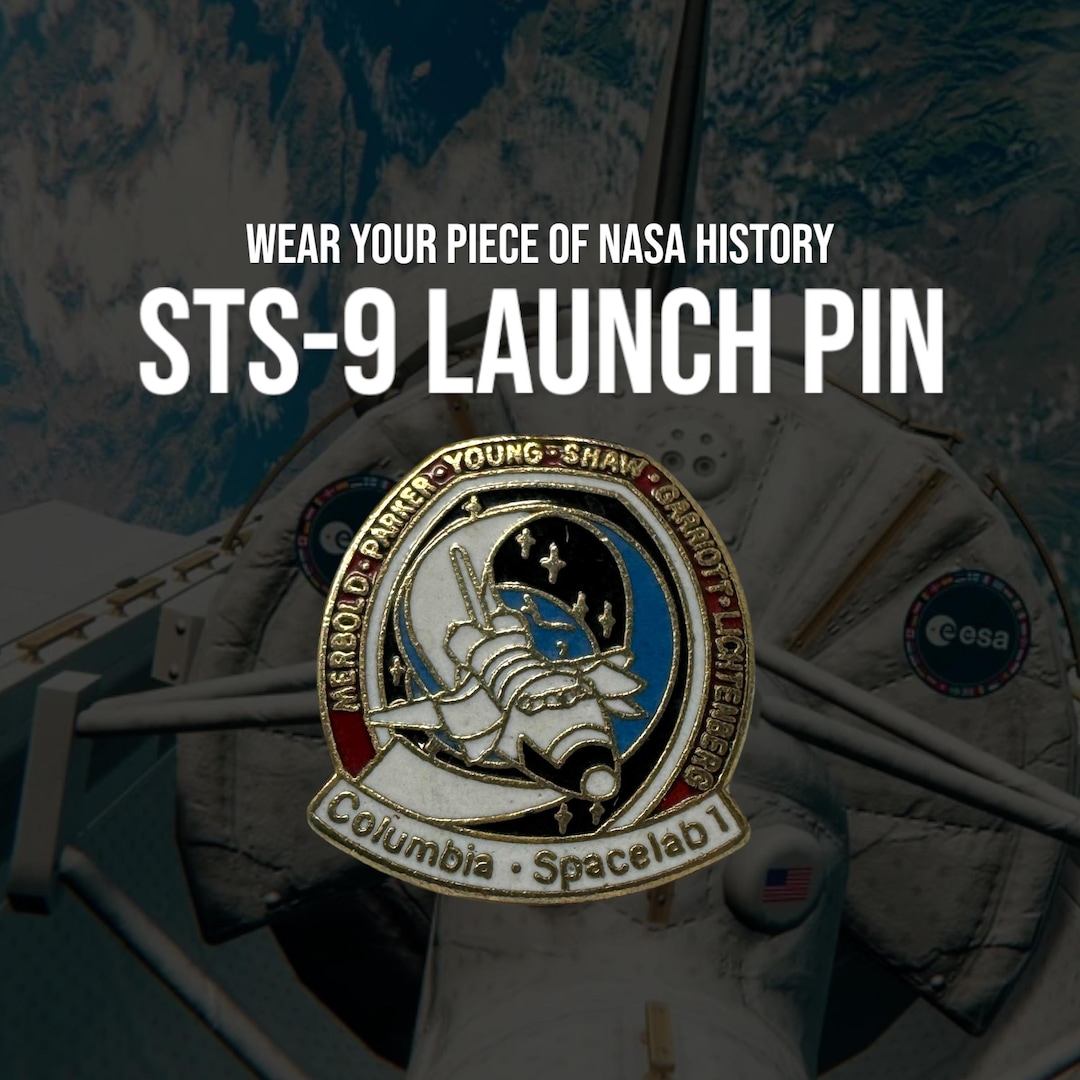 RARE! Original 1983 NASA Space Shuttle Columbia STS-9 Mission Lapel Pin ...