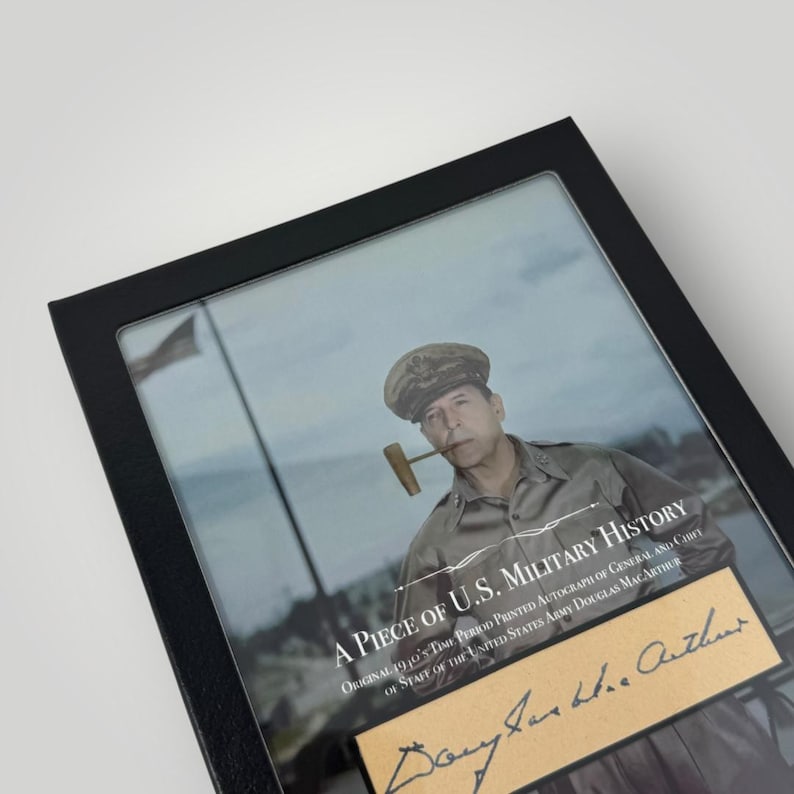 Douglas Macarthur Signed Print, WWII US Army General (C.O.A.) - Etsy