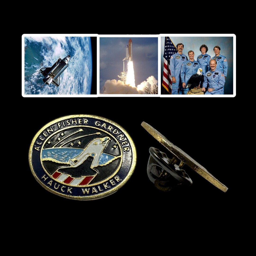 1984 NASA STS-51-A Mission Pin: Space Shuttle Discovery, Vintage ...