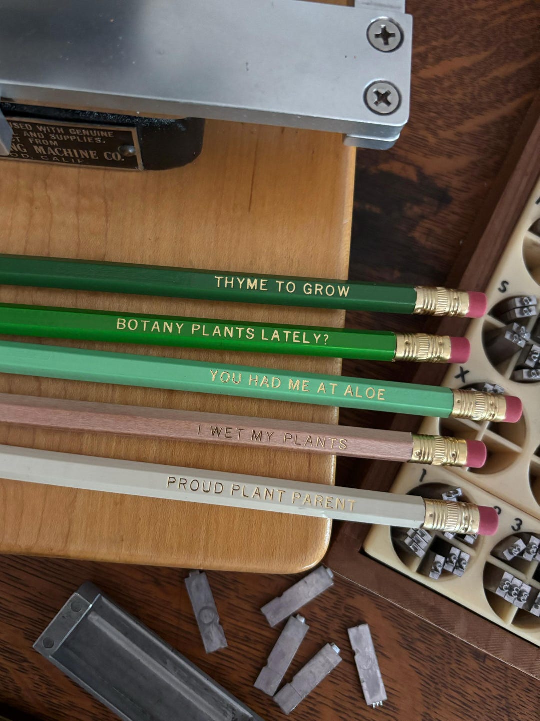 Plant Pencils | Pre-stamped Set (sets of 5 or 9) - Etsy