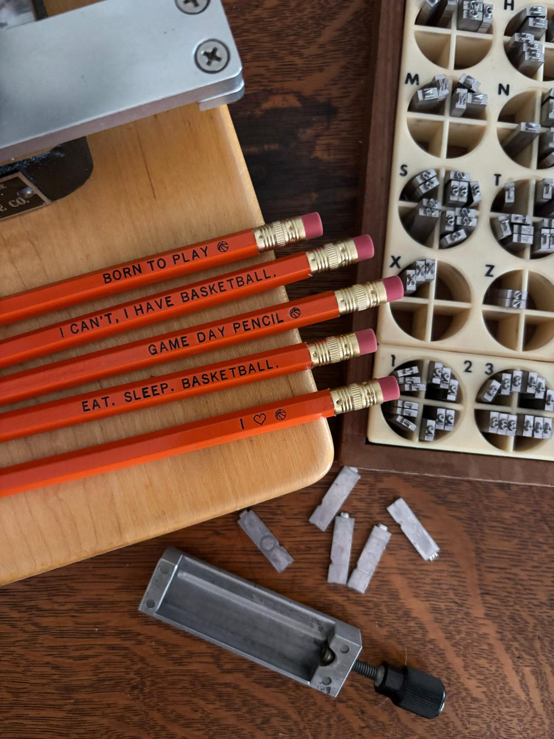 Basketball | Sport Pencils Pre-stamped Set (set of 5) - Etsy