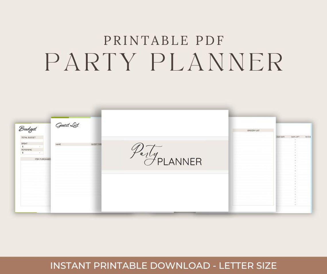 Party Planner Instant Download - Etsy