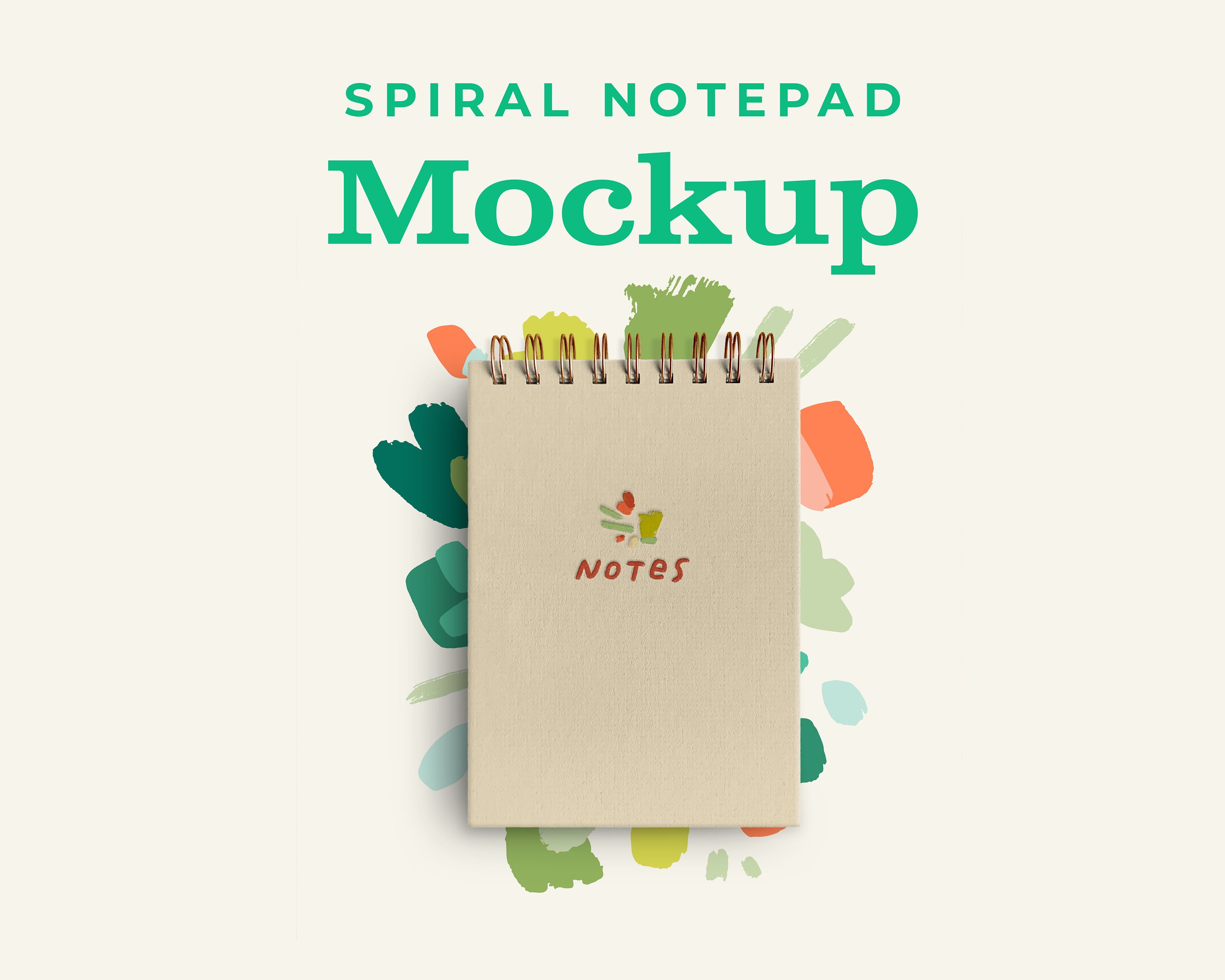 Spiral Notepad Mockup, PSD Notepad Mockup, Photoshop Mockup - Etsy