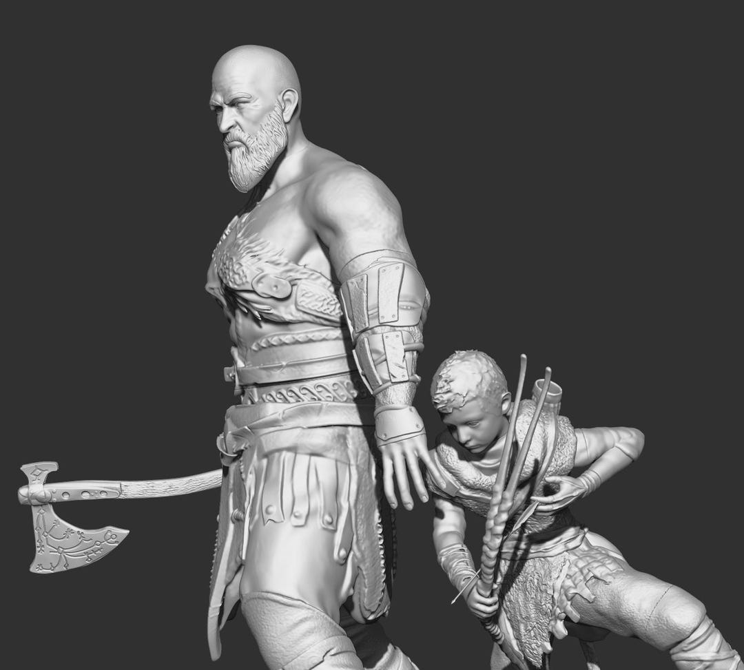 God of War Bust High Quality STL File, 3D Digital Printing STL File for ...