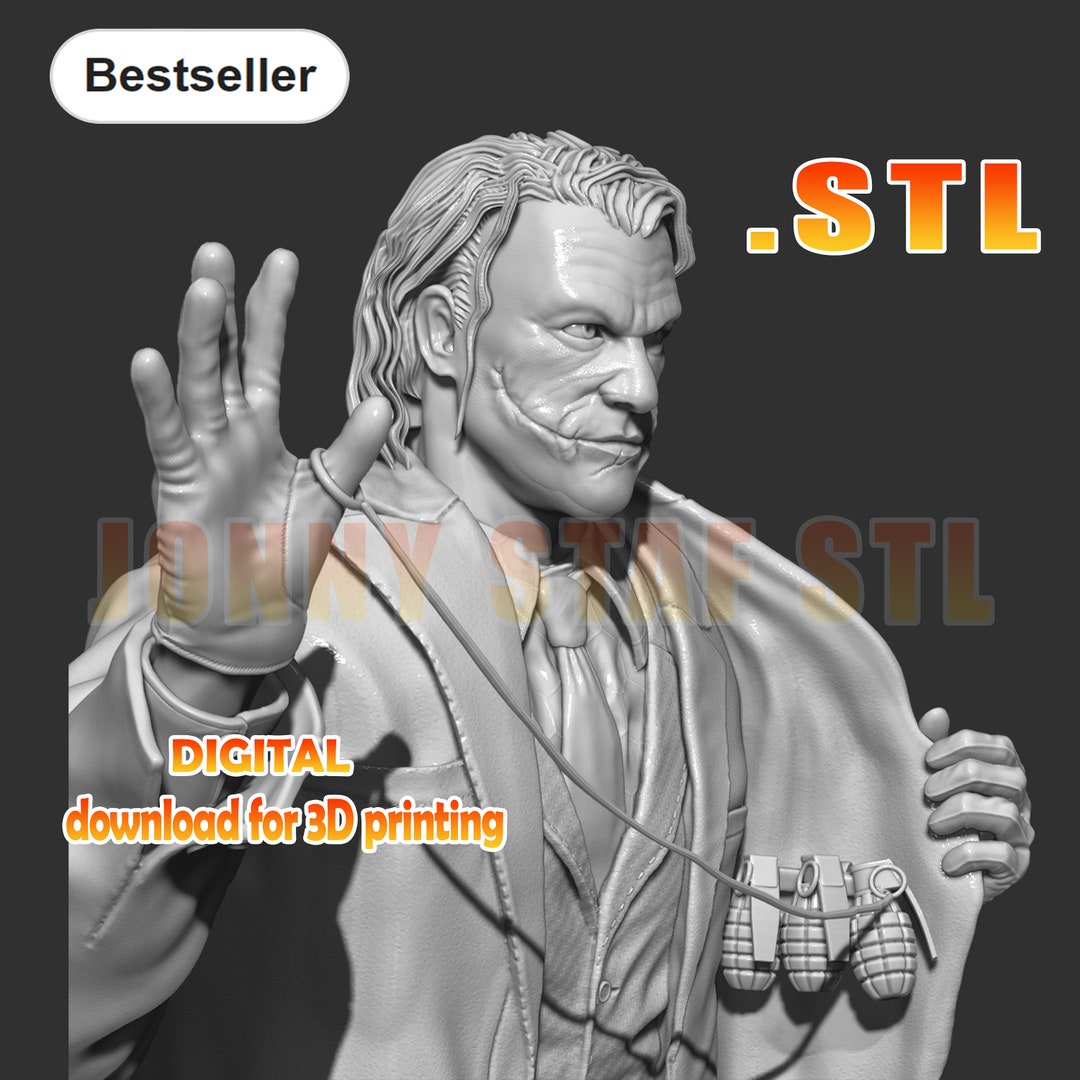 Joker Figure 3d Printer Stl File google Drive Download - Etsy