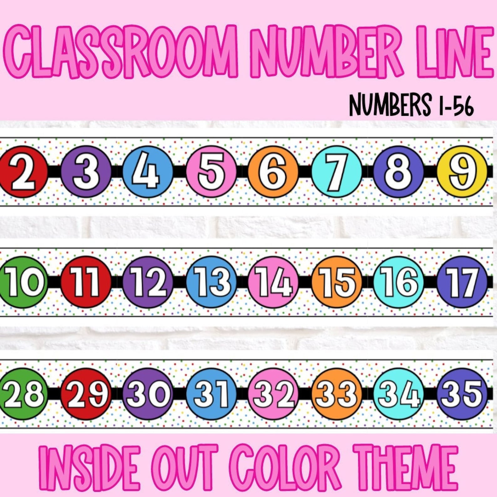 Number Line | Inside Out Colors | Inside Out Color Number Line ...