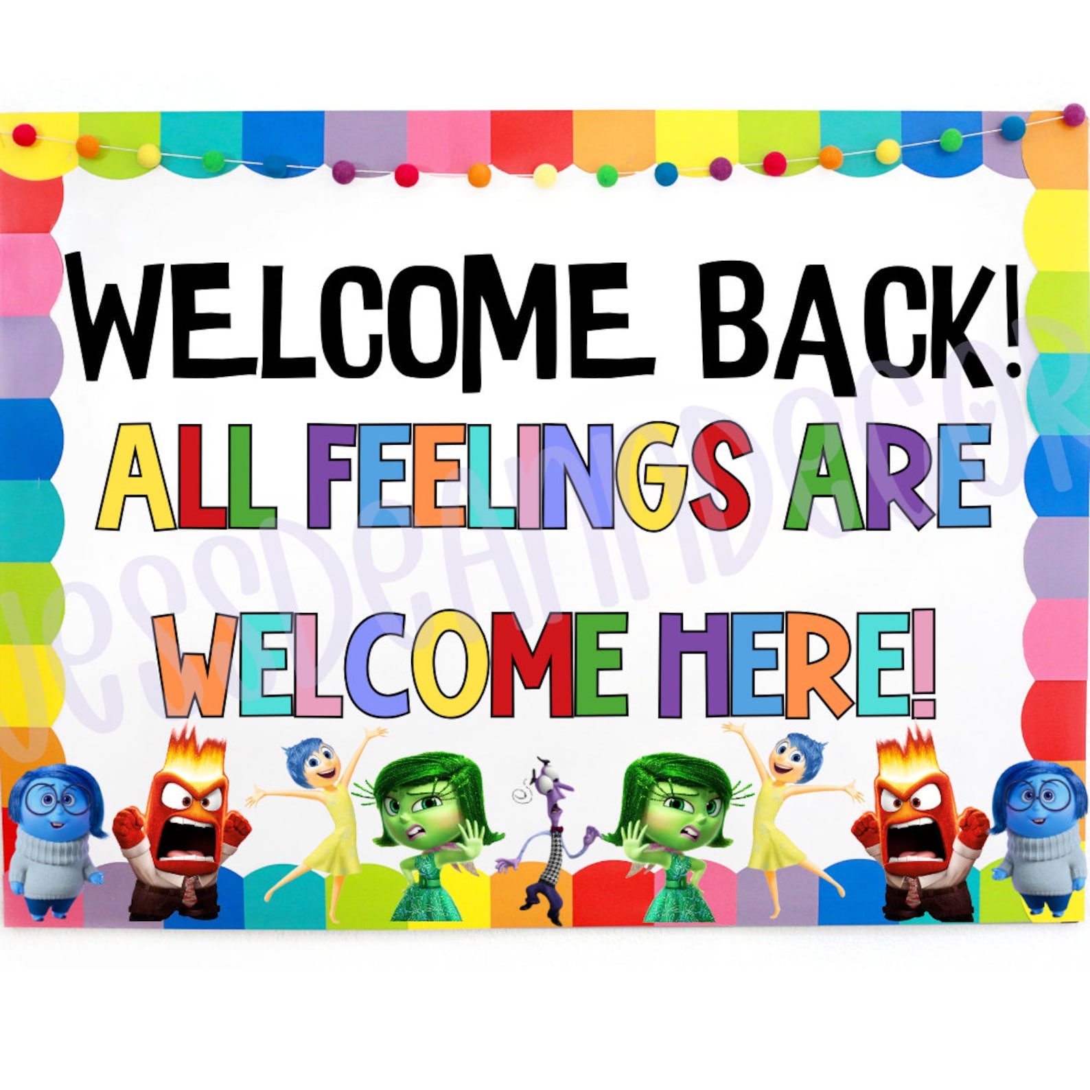 Inside Out Bulletin Board | All Feelings Are Welcome Bulletin Board ...