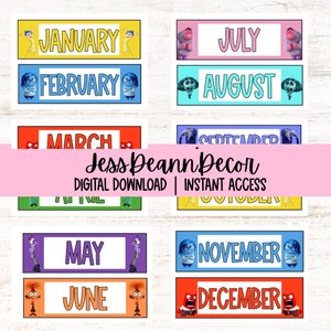 Inside Out Months of the Year | Months of the Year Class Posters ...