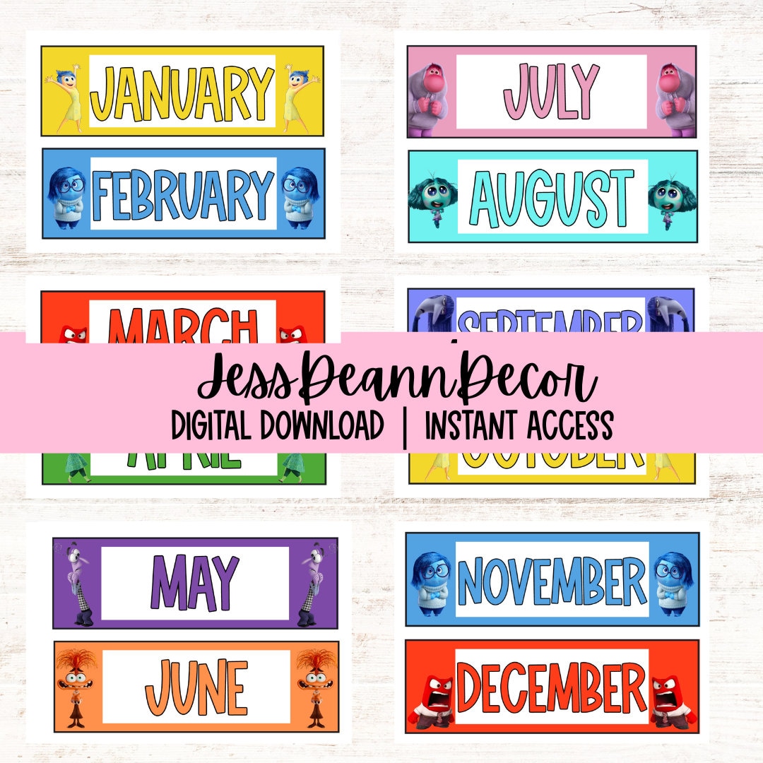 Inside Out Months of the Year | Months of the Year Class Posters ...