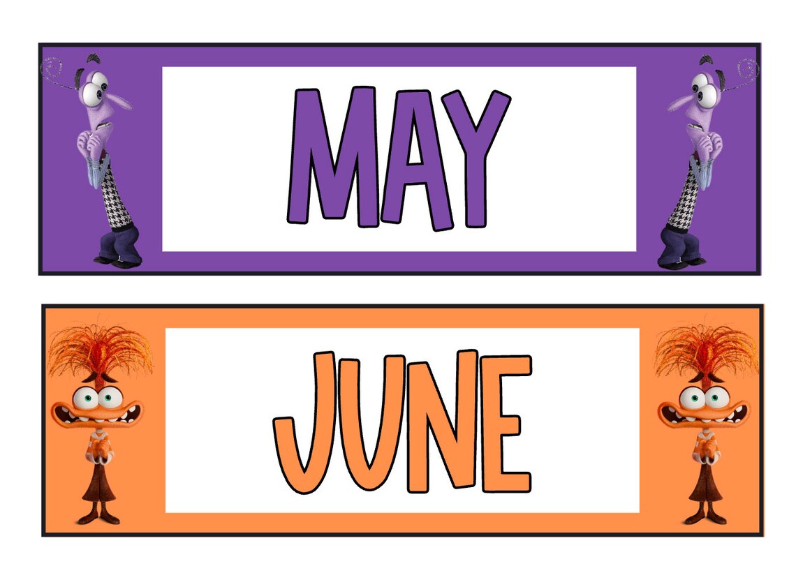 Inside Out Months of the Year | Months of the Year Class Posters ...