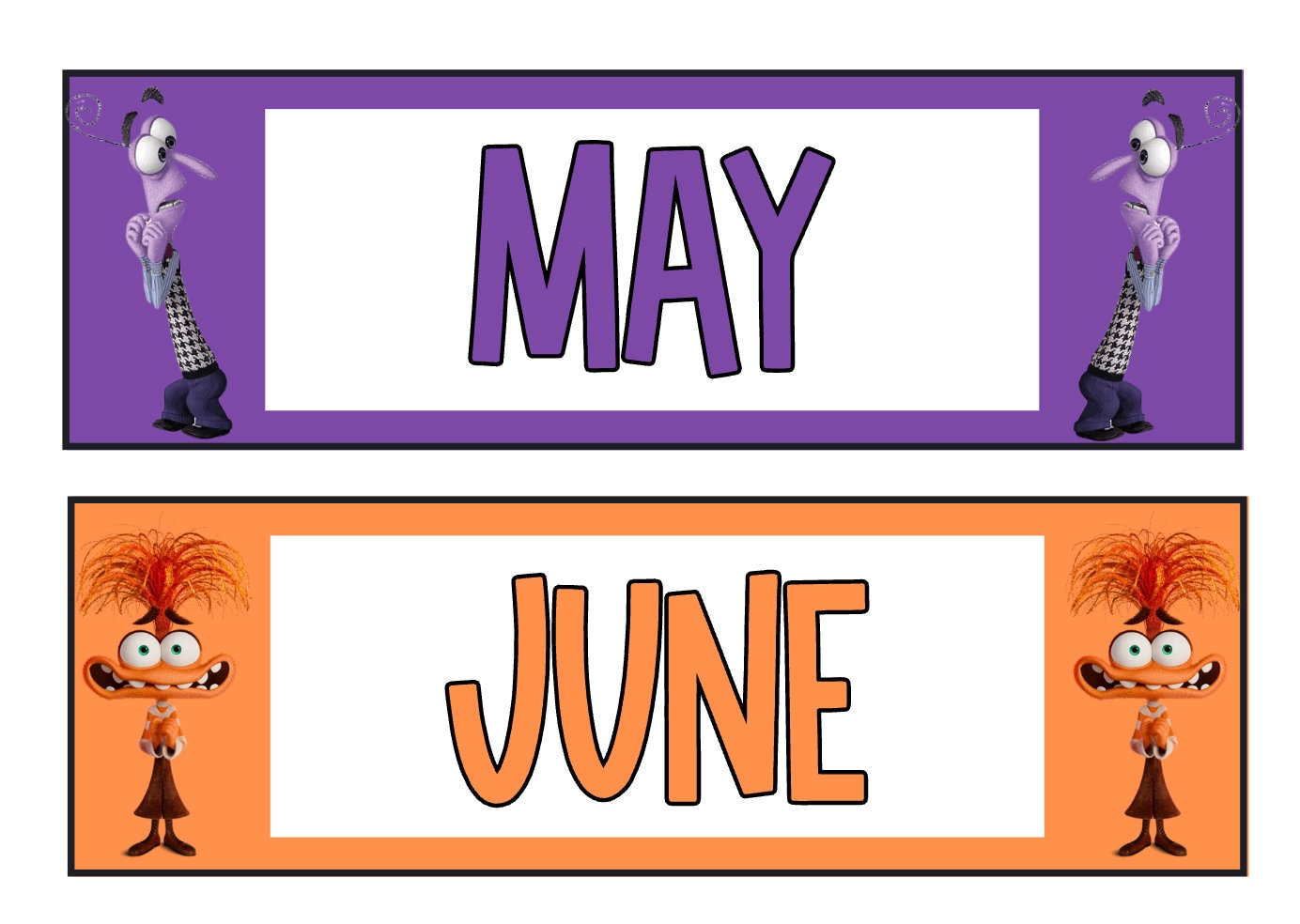 Inside Out Months of the Year | Months of the Year Class Posters ...