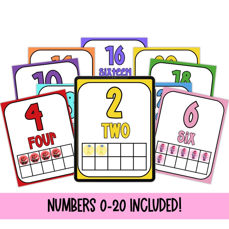 Inside Out Numbers | Inside Out Classroom Decor | Inside Out Number ...
