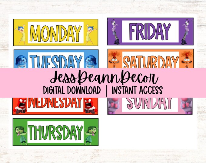 Today I Feel Png | Inside Out Characters | Cartoon Emotions Posters ...