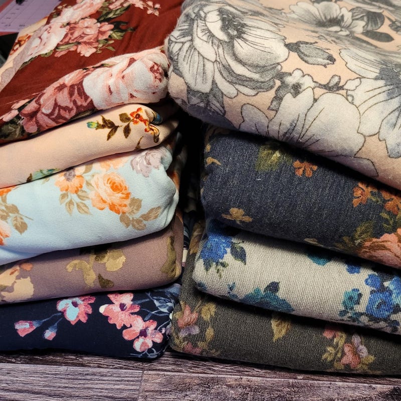 Floral Knit Fabric - Etsy