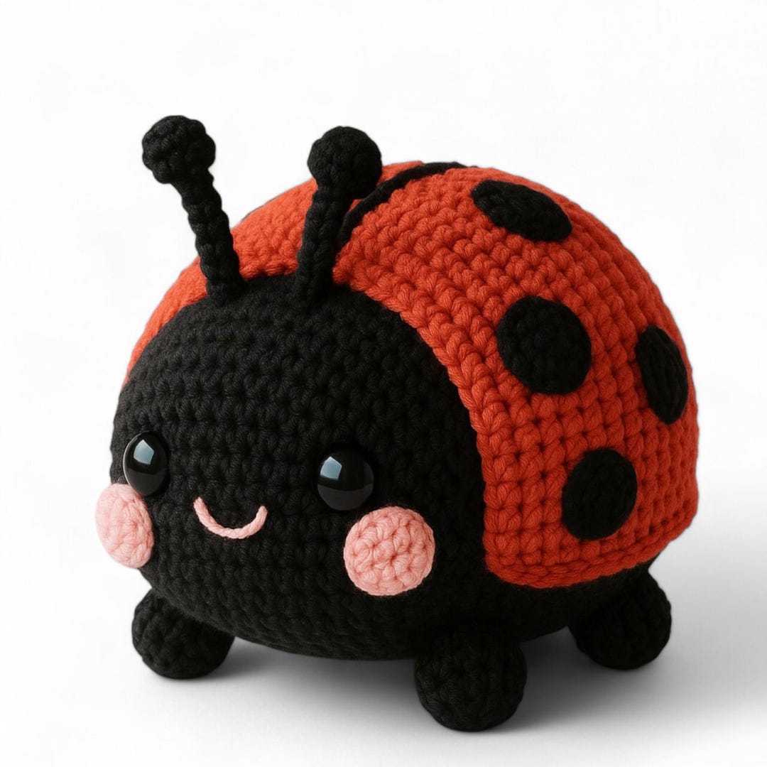 Ladybug Crochet Pattern, Amigurumi Ladybug, Stuffed Animal Pattern, Easy Bug Crochet Tutorial ...