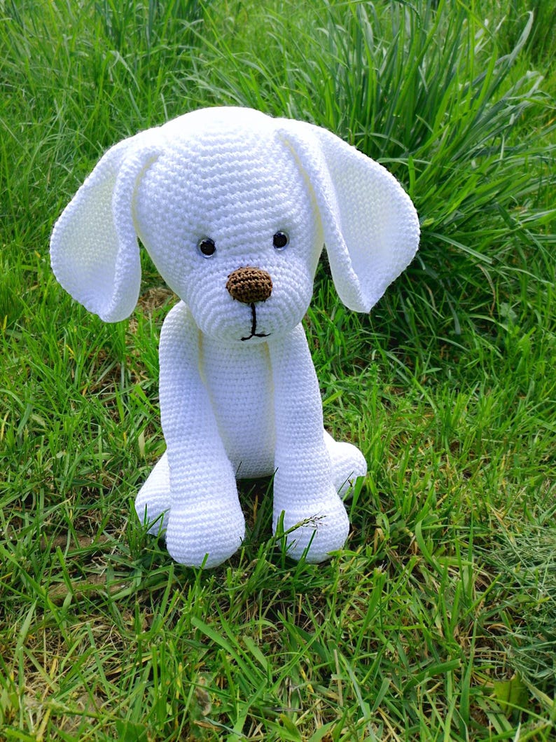 Crochet Labrador Retriever Pattern White Lab Puppy Plush Toy Easy ...