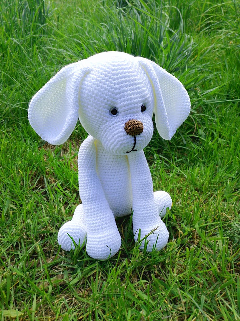Crochet Labrador Retriever Pattern White Lab Puppy Plush Toy Easy ...