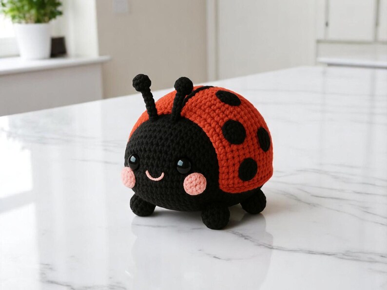 Ladybug Crochet Pattern, Amigurumi Ladybug, Stuffed Animal Pattern, Easy Bug Crochet Tutorial ...