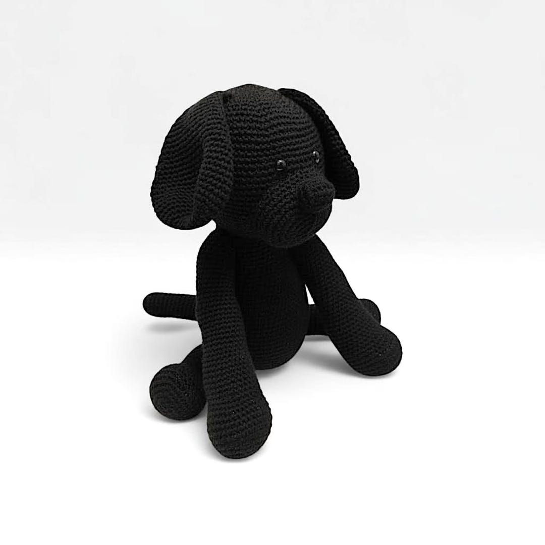 Black Lab Crochet Pattern PDF – Sitting Labrador Amigurumi, Easy ...