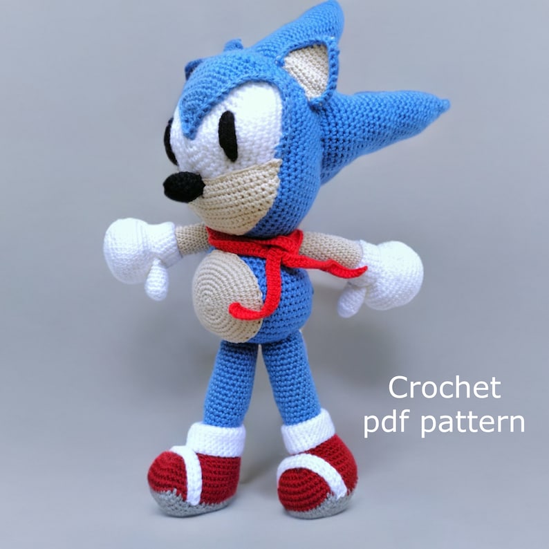 Crochet Pattern Super Sonic the Hedgehog Soft Toy Plush - Etsy