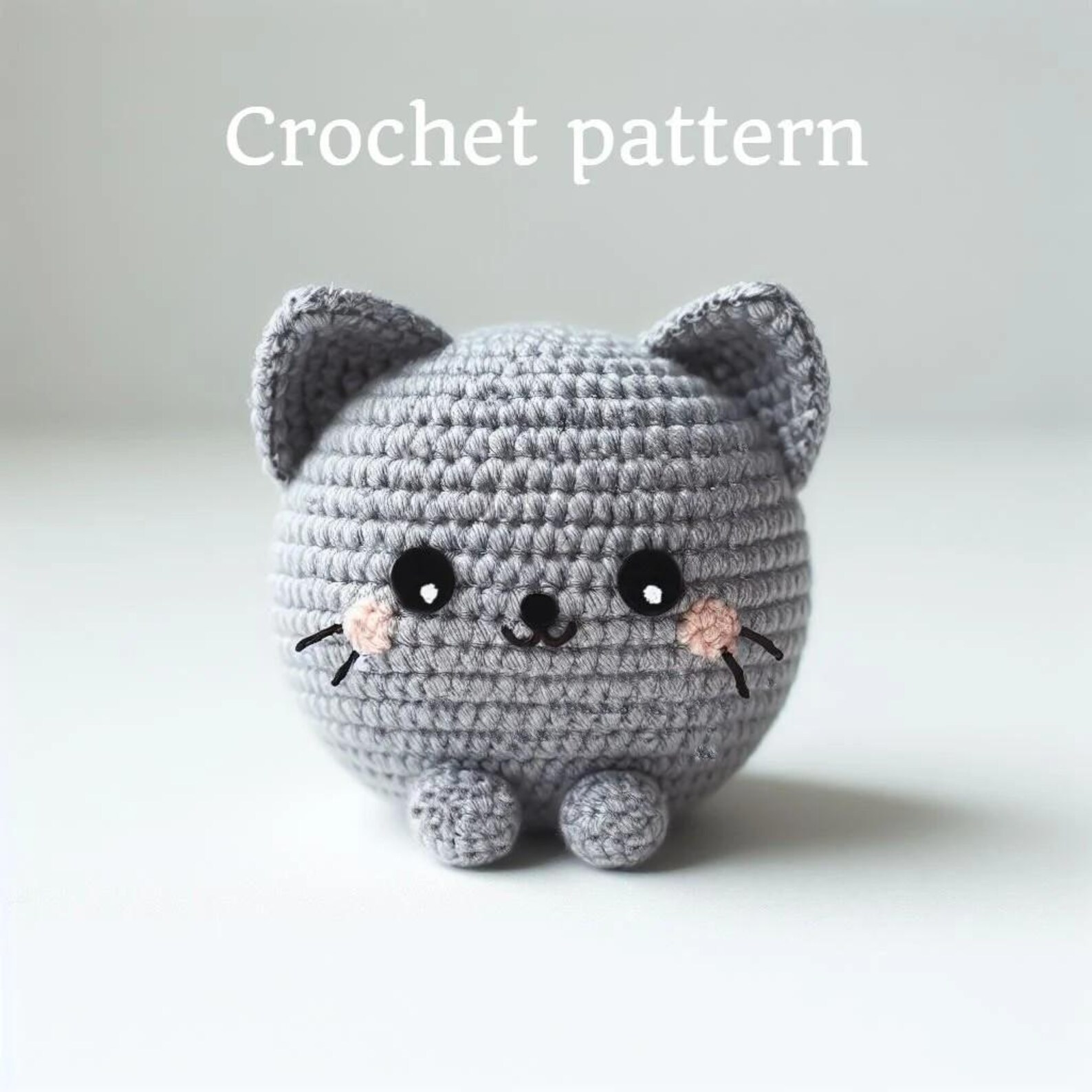 Crochet Pattern Mini Calico Kawaii Amigurumi Tiny Cat Plushie Keychain ...