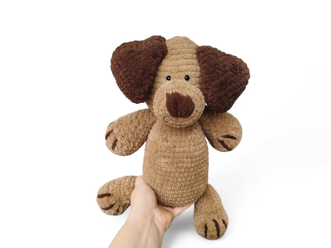 Realistic Crochet Dog Pattern - Amigurumi Puppy Plushie, Low Sew Dog ...